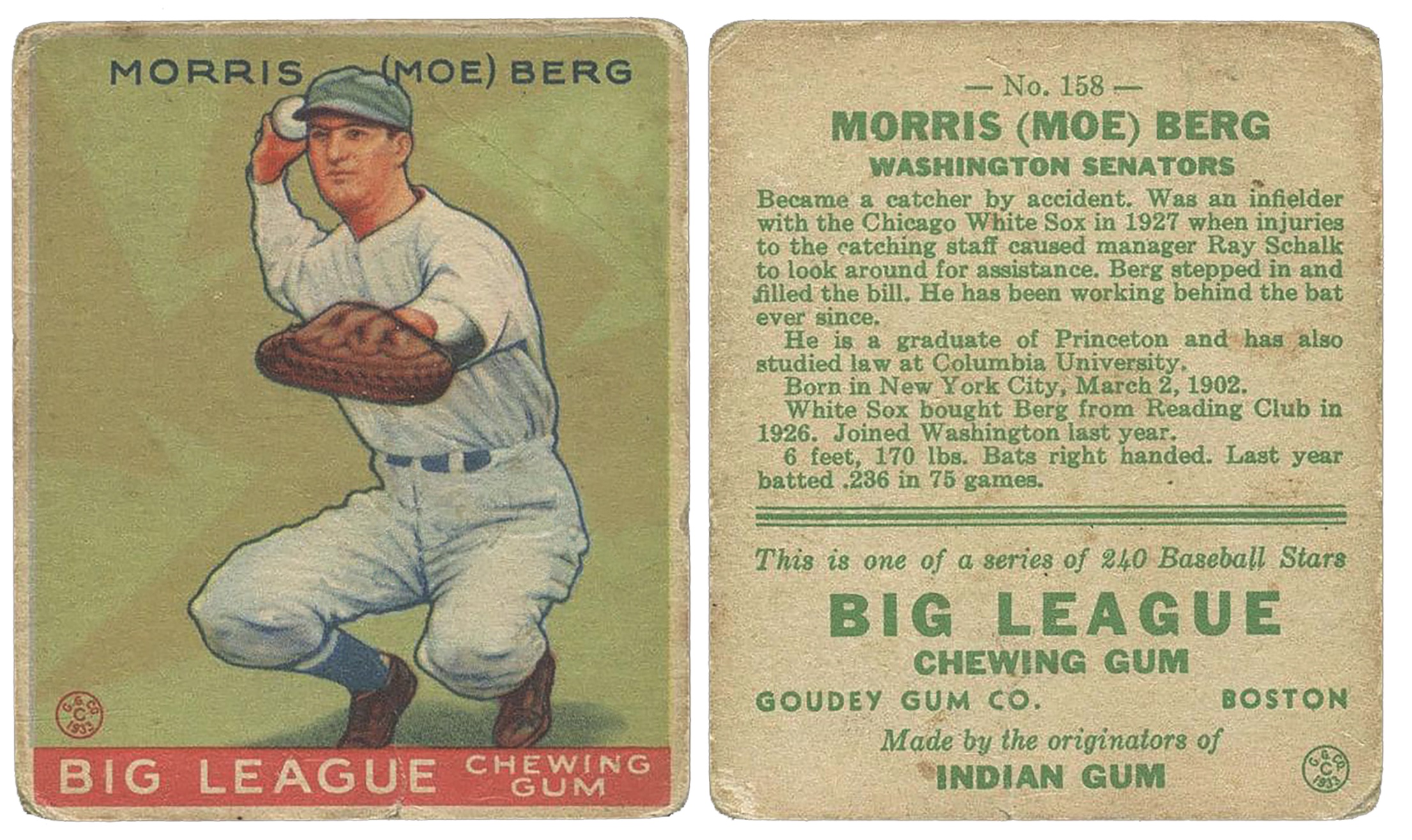 Morris “Moe” Berg: How Baseball's Odd Man Out Became an American Spy